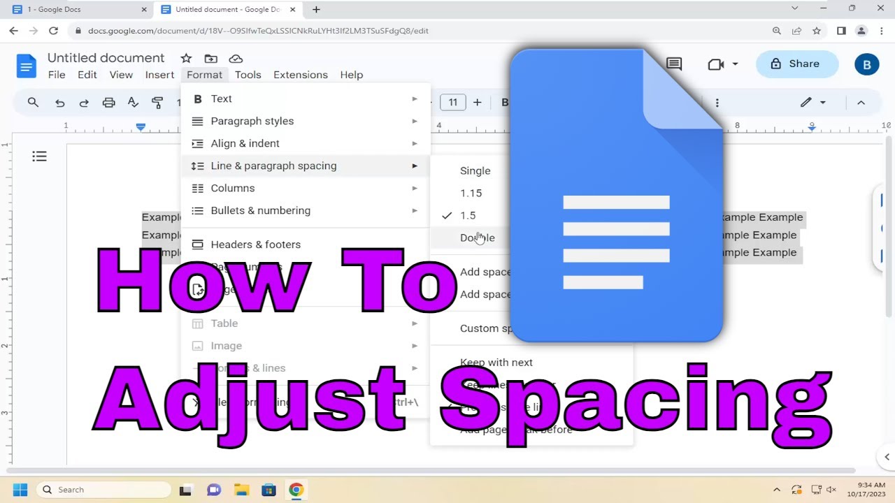 How To Adjust Spacing In Google Doc [Tutorial]