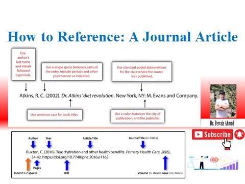 How to Reference: A Journal Article