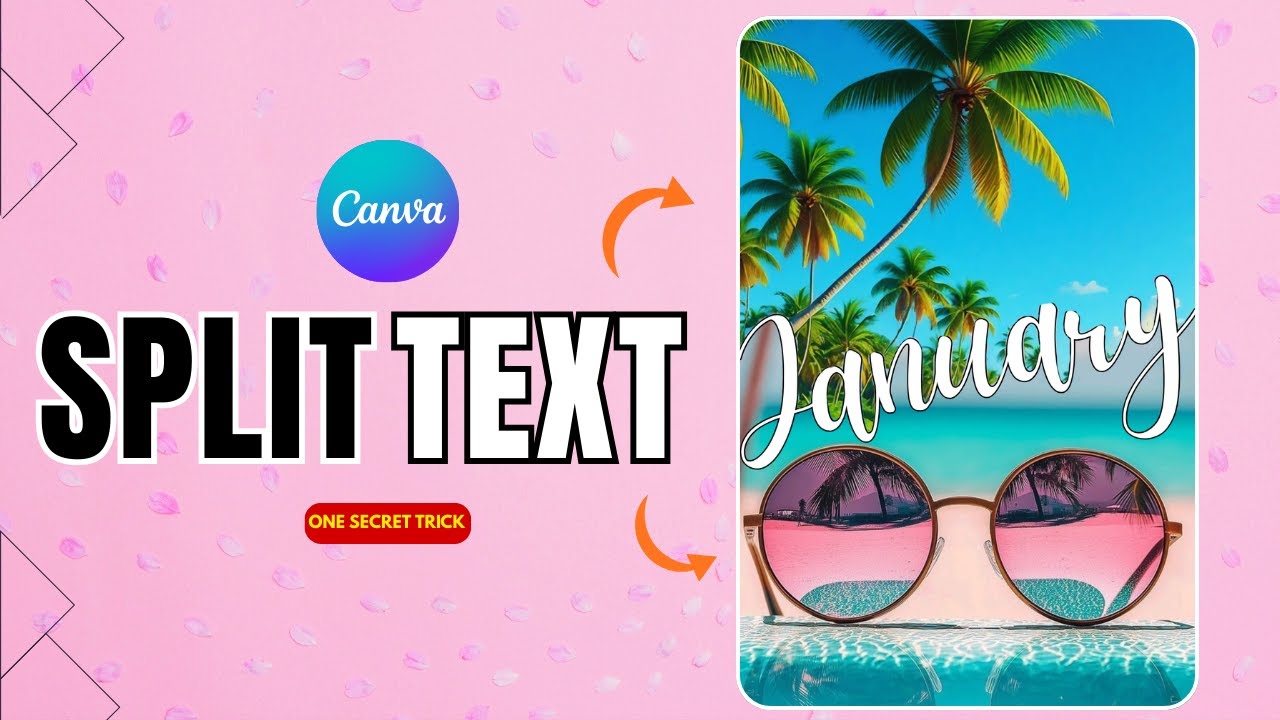 Canva Split Text Effect | Split text Effect on Canva