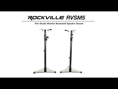 All About Your Pair Rockville RVSM5 White Adjustable Studio Monitor Bookshelf Speaker Stands