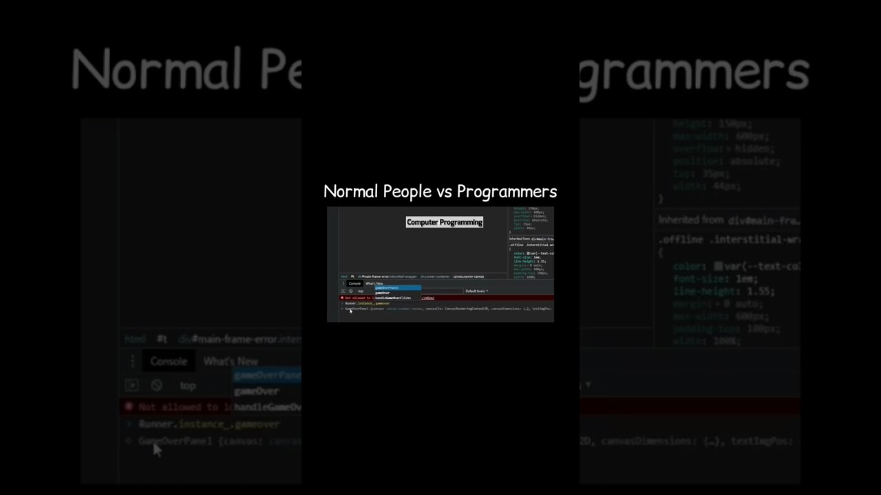 Normal people vs programmer memes #shorts #amittutorial