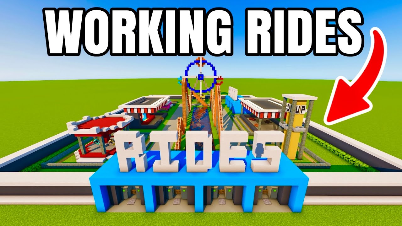 HOW TO MAKE A WORKING AMUSEMENT PARK in Minecraft