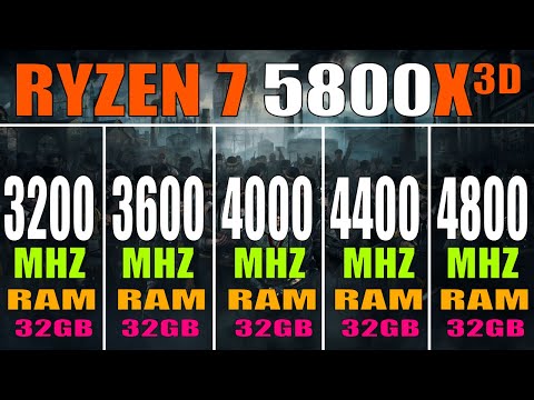 3200MHz vs 3600MHz vs 4000MHz vs 4400MHz vs 4800MHz | RAM TEST | RYZEN 7 5800X3D | PC GAMES TEST ||