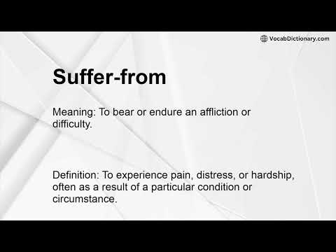 Suffer-from Meaning