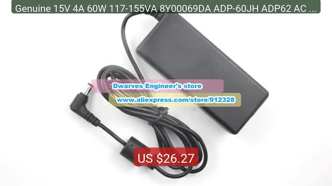 Genuine 15V 4A 60W 117-155VA 8Y00069DA ADP-60JH ADP62 AC Adapter fo... — Top Rated 2026 | Buy Now!