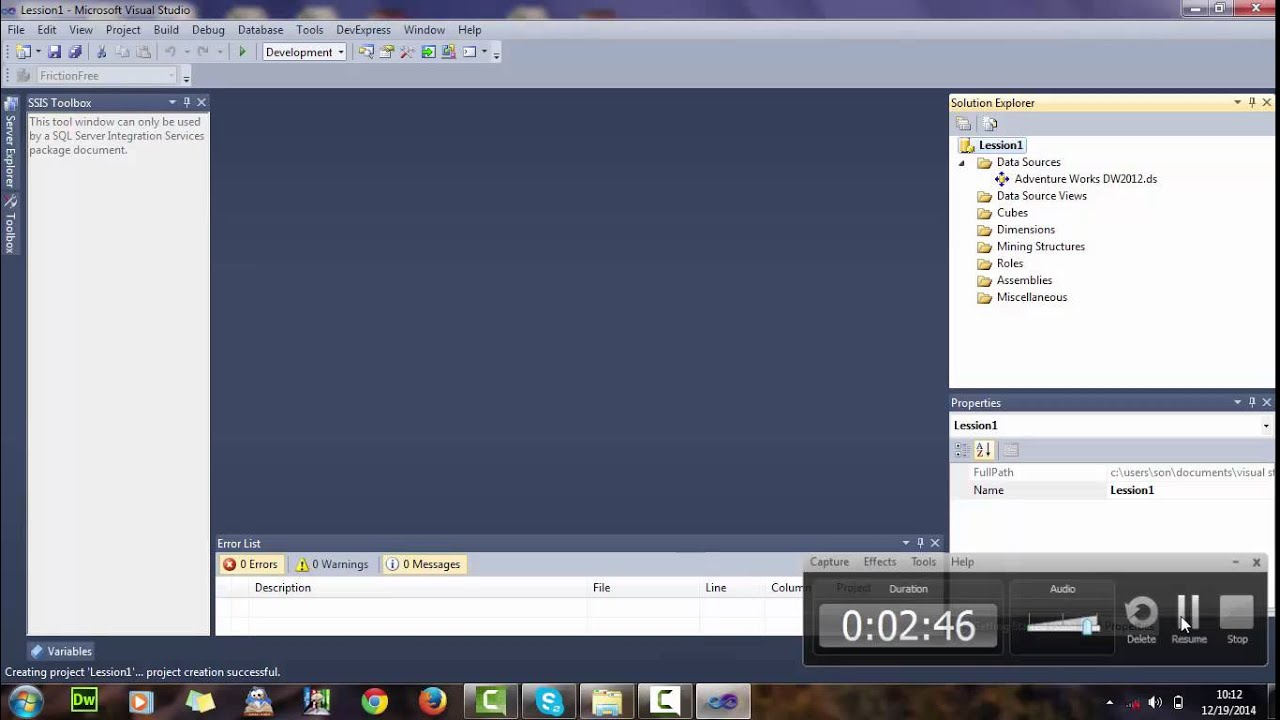Lession 1- SQL Server 2012 Tutorials - Analysis Services Multidimensional Modeling