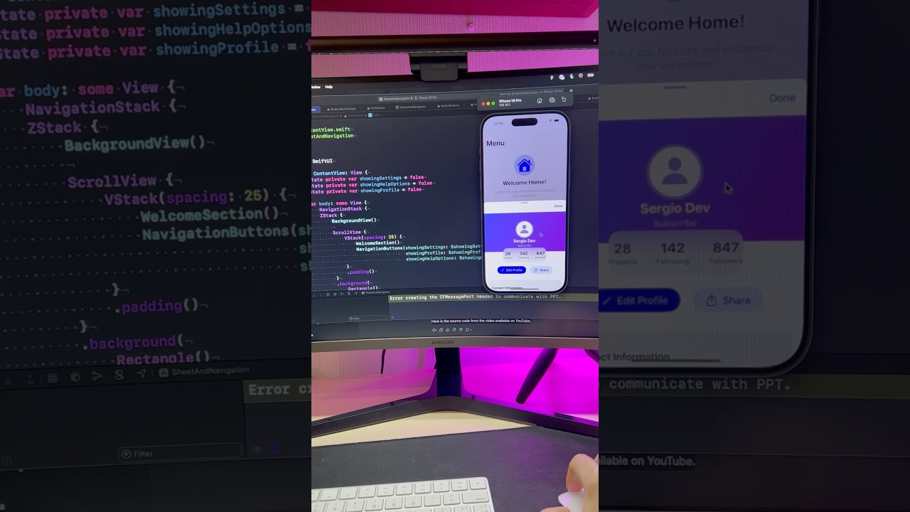 SwiftUI Sheet & Navigation #swiftuideveloper #iosui #swift #programming