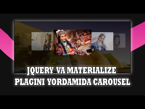 Jquery va materialize js yordamida carousel yaratish