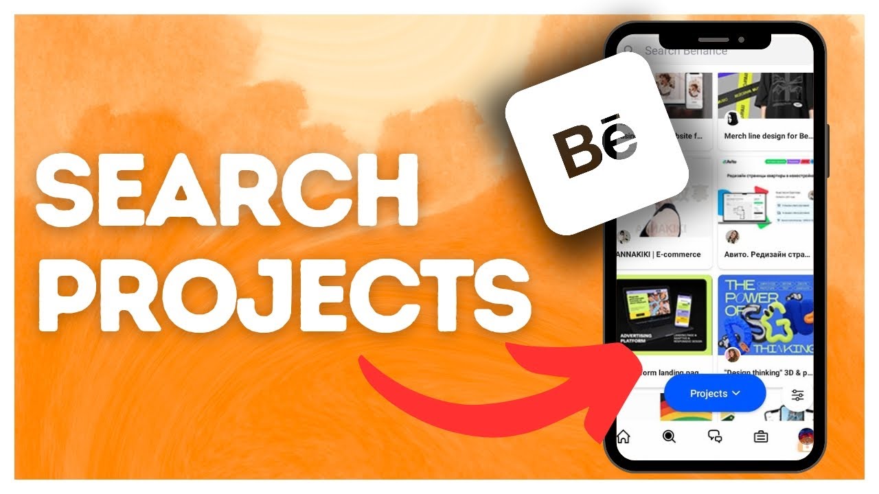 How to search projects on Behance?