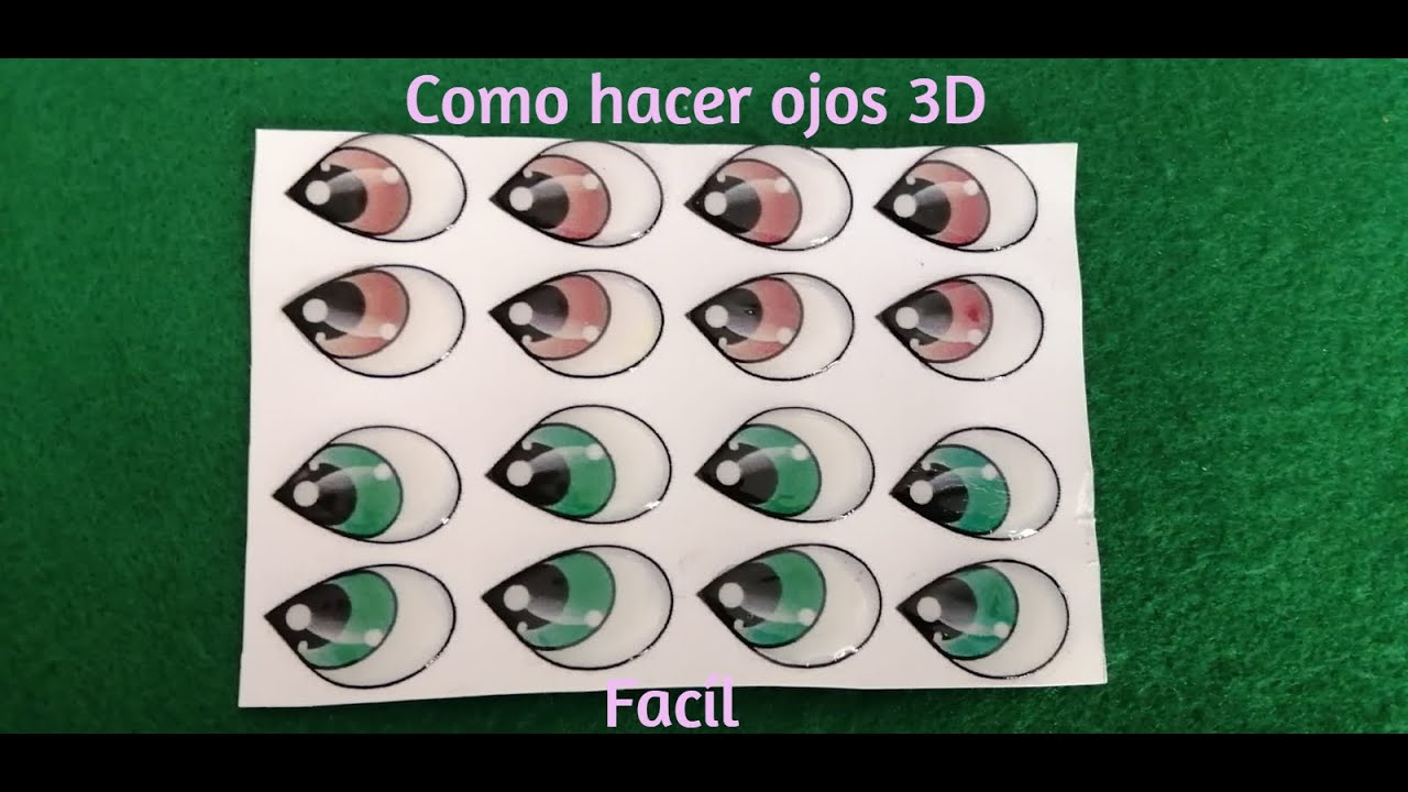 Como hacer ojos 3D FACIL Y RAPIDO!!!