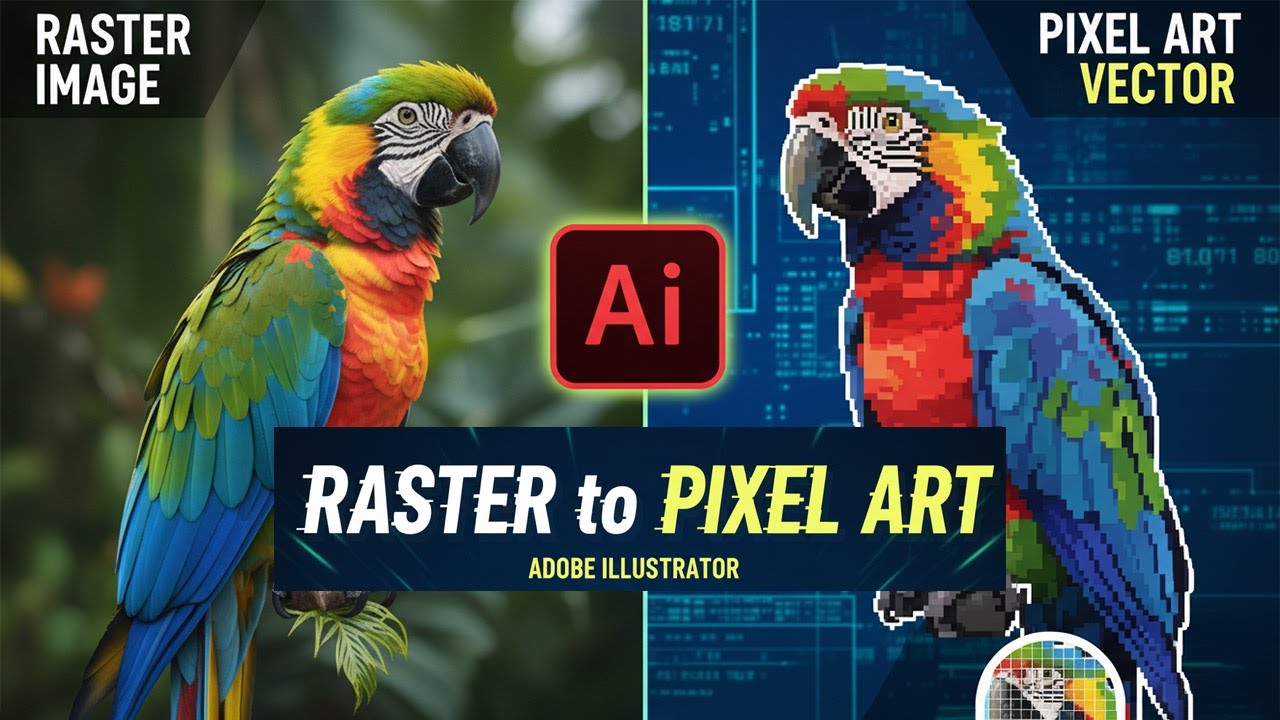 Illustrator: Raster to Pixel Art Vector (Ultimate Guide!)