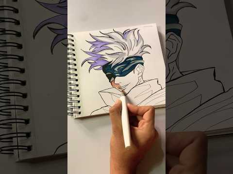 Drawing Gojo With Alcohol Markers - Ohuhu