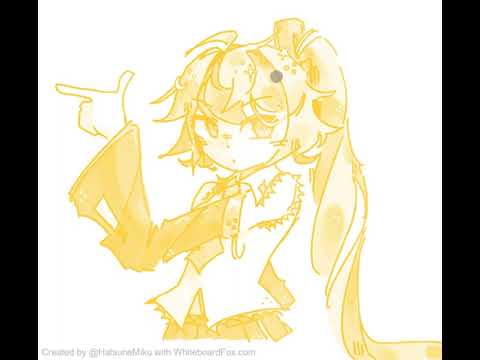 Golden Glow: Character Sketch in Monochrome by HatsuneMiku on #WhiteboardFox