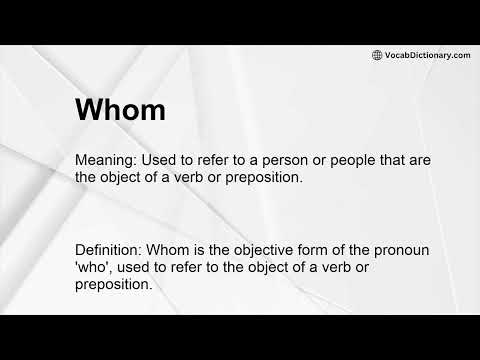 Whom Meaning