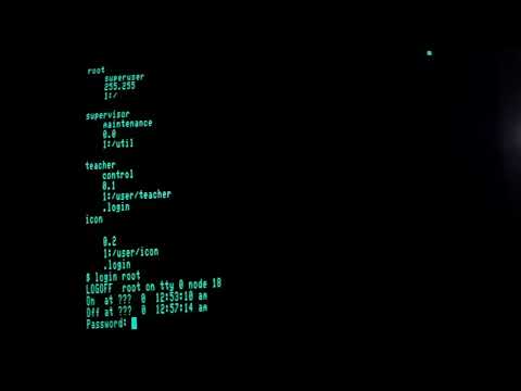 Viewing plaintext passwords and messaging friends on a Burroughs ICON computer