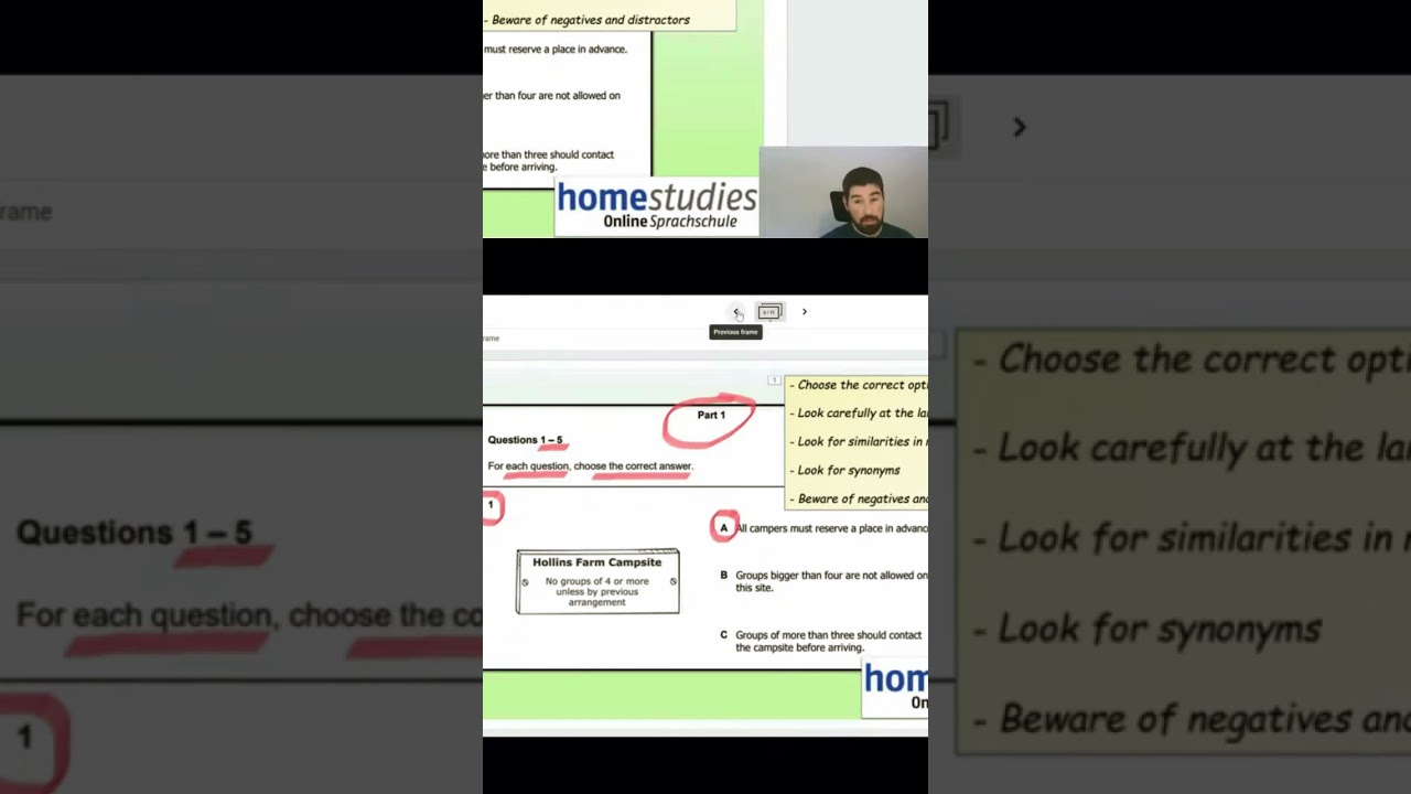 Cambridge PET Exam: How to Transfer Answers to the Answer Sheet