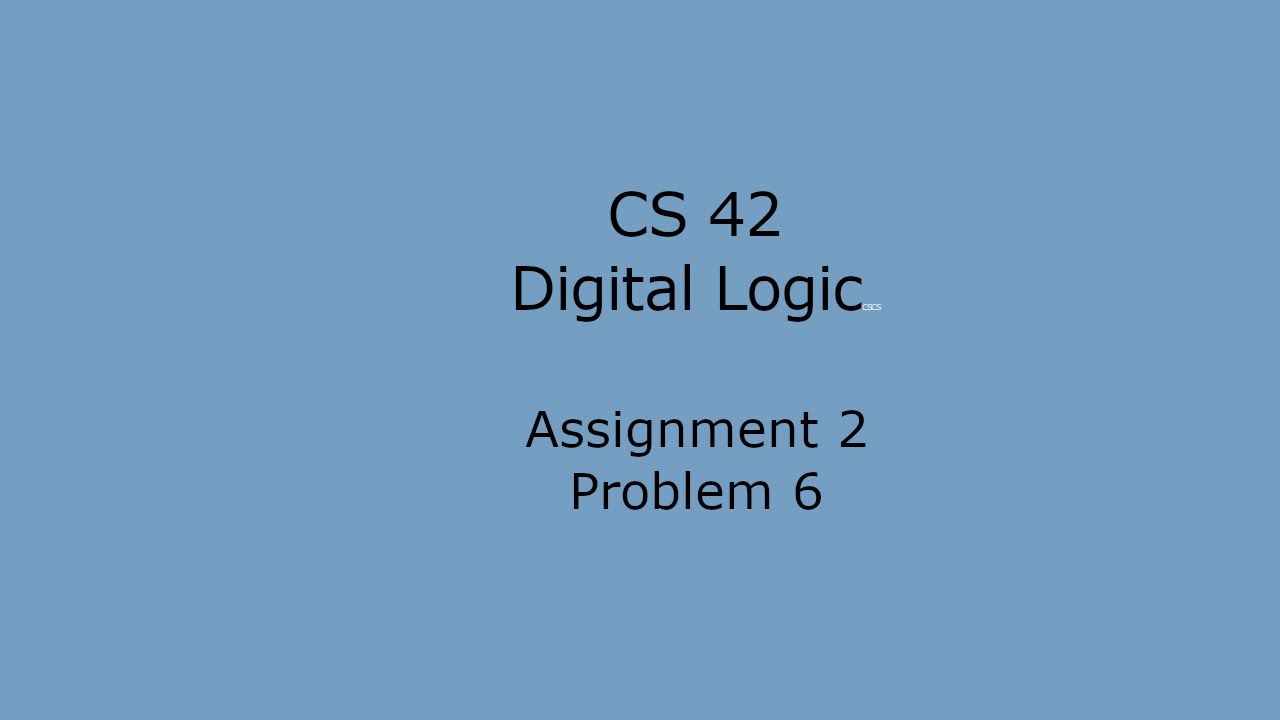Assignment 2 Problem 6