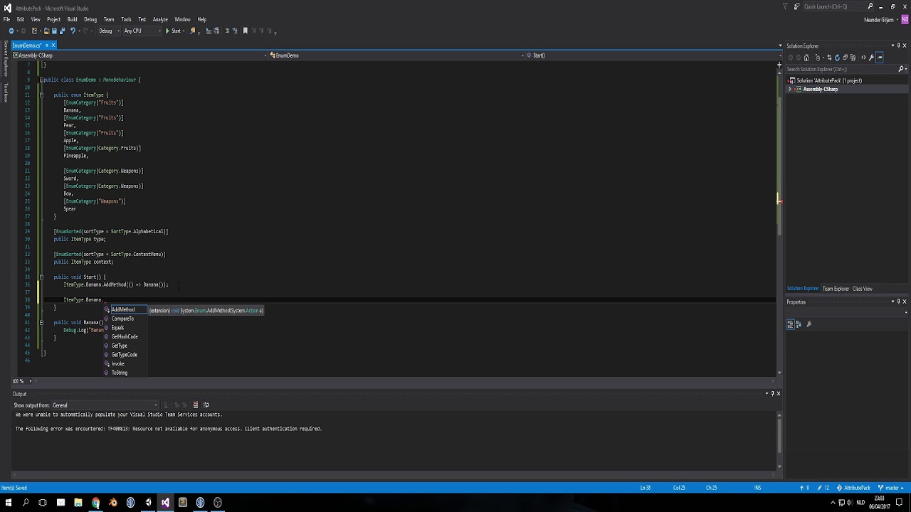 Enum Attributes - Unity Asset - Instructions