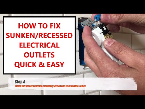 How to Fix - Sunken / Recessed Electrical Outlets - Outlet Spacer Kit - Outlet Extender Buddy