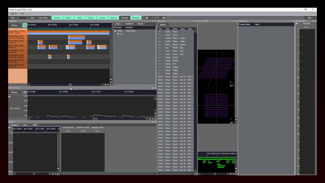 ADX2 Tutorial 25 - Using the profiler