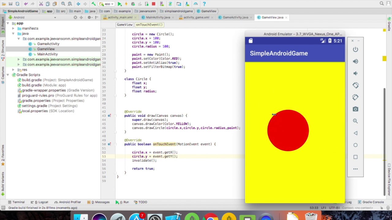 How to create a simple Android 2D Game using Java - Beginner Tutorial 1