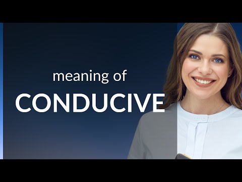Conducive • what is CONDUCIVE meaning