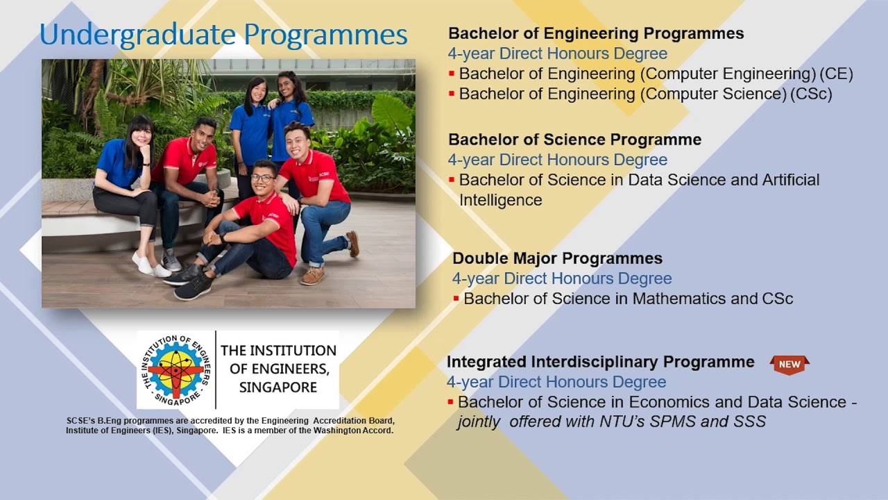 SCSE UG Programmes 2021