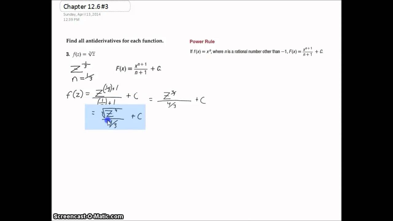 12-6 | Find the Anti-Derivative of Square Root