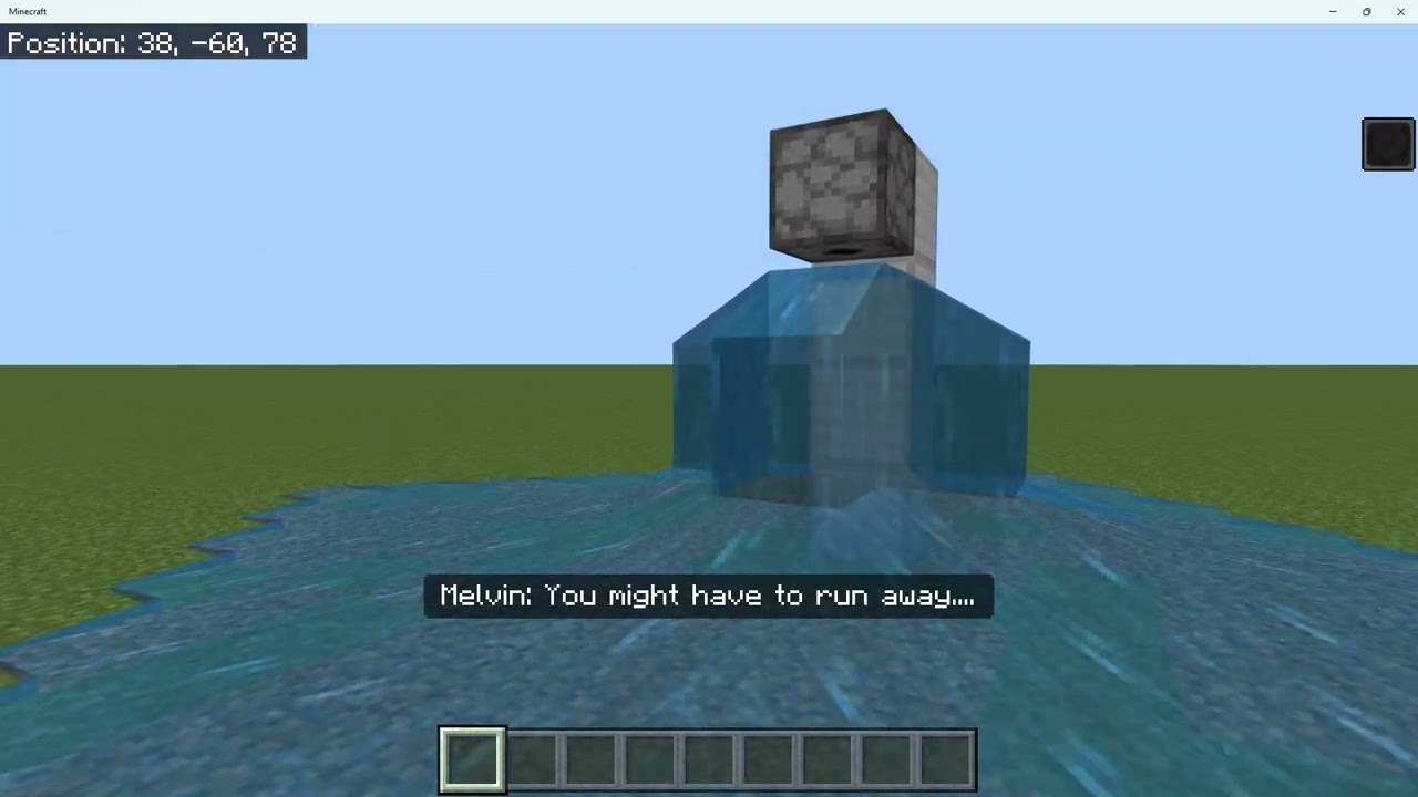 I made a test cutscene on Minecraft!