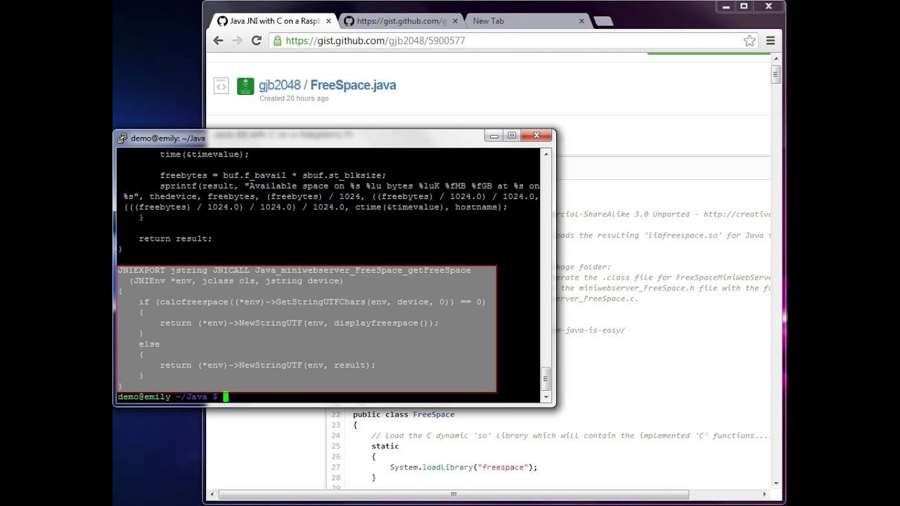 Using the Java Native Interface (JNI) with C on a Raspberry Pi