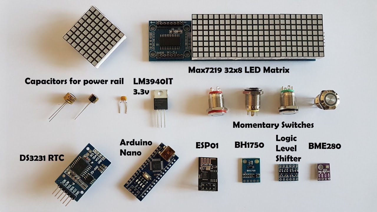 Arduino NTP LED Matrix Clock - ESP01