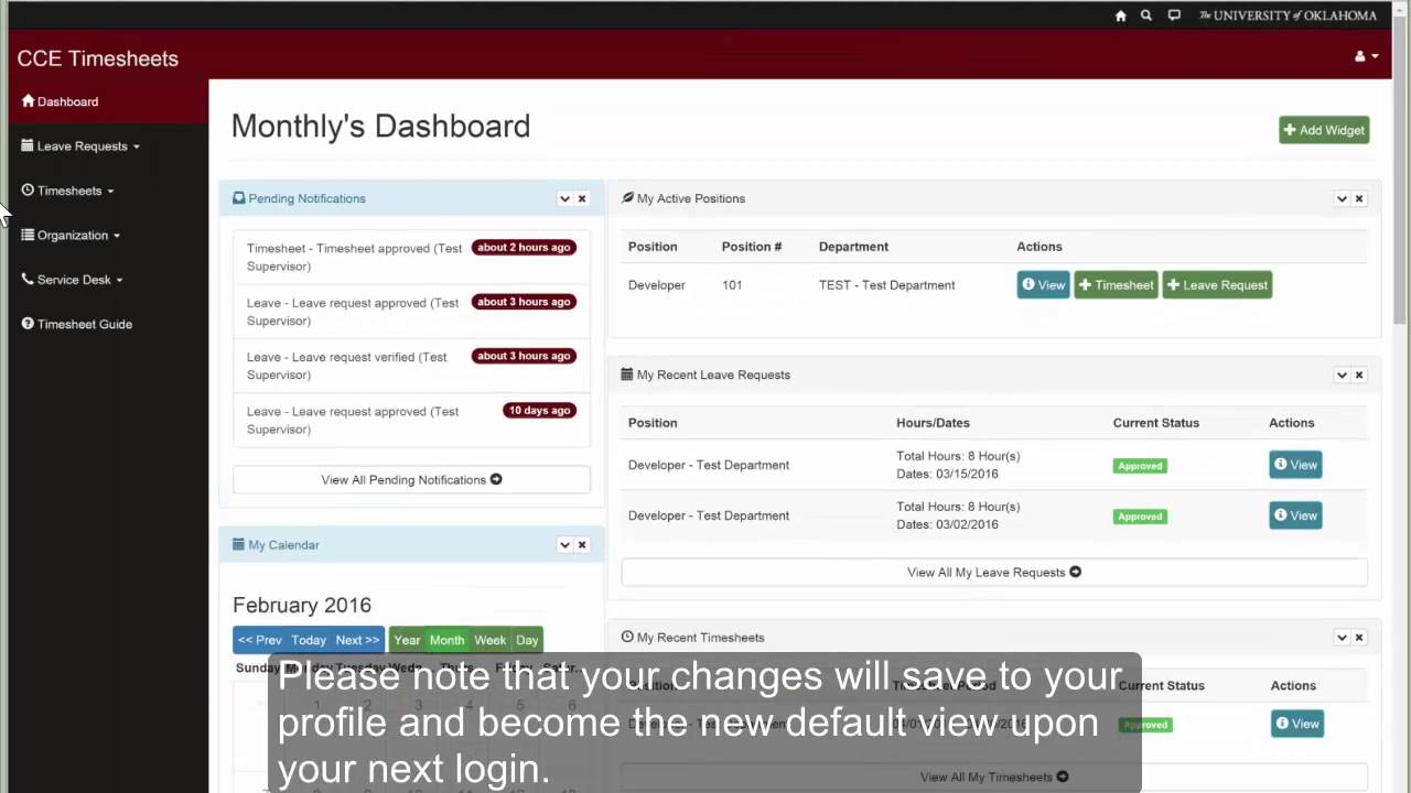Timesheet Tutorials - Login & Dashboard