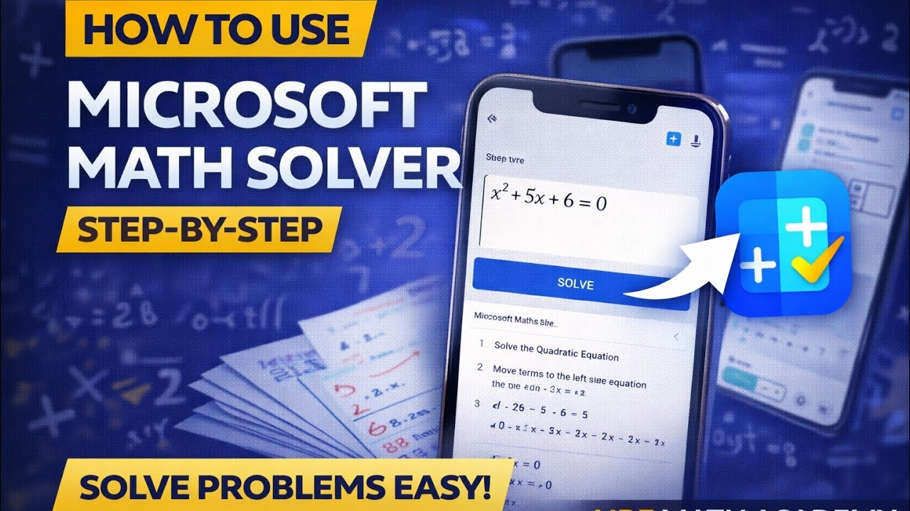 Microsoft Math Solver App Tutorial 2026 | Step-by-Step Math Problem Solving Guide
