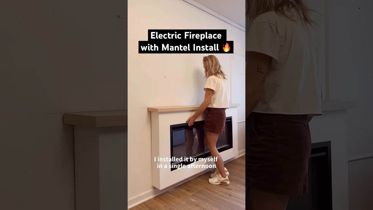 Electric Fireplace Mantel Kit: Your Easy Hack for a Cozy Home #fireplace #shorts