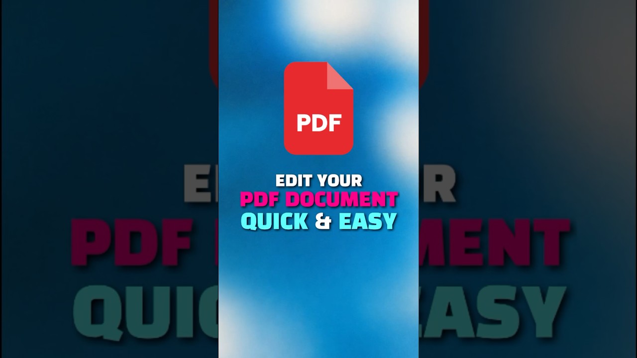 Edit Your PDF Document Quick and Easy #tech #pdf