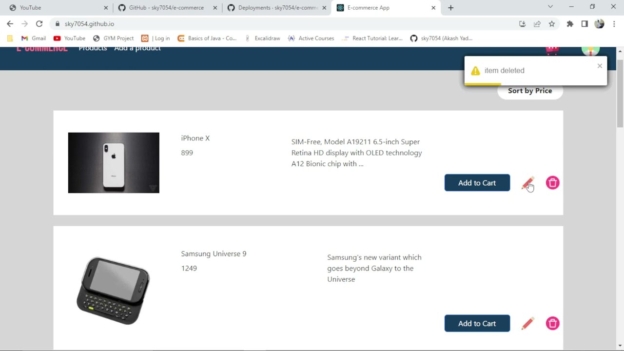 E commerce project app using React || Coding Ninjas || Skill Test