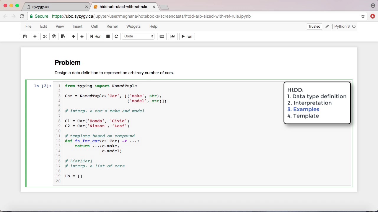 Module 5: How to Design Data for arbitrary-sized data (example b)