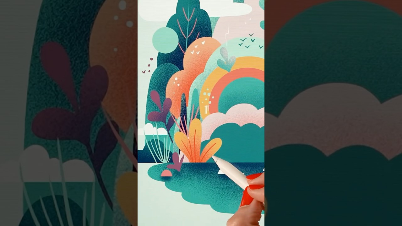 How To Create A Vector Style Illustration In Procreate On The iPad #drawing #procreate