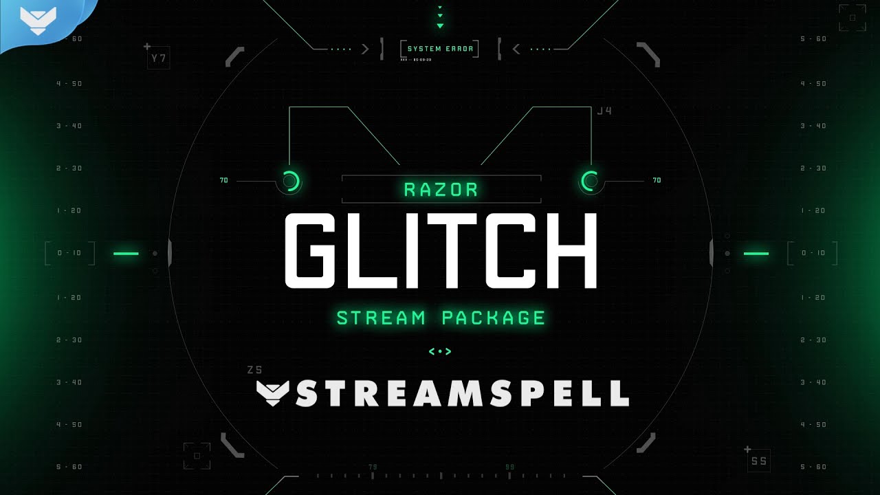 Razor Glitch Stream Overlay Package by StreamSpell