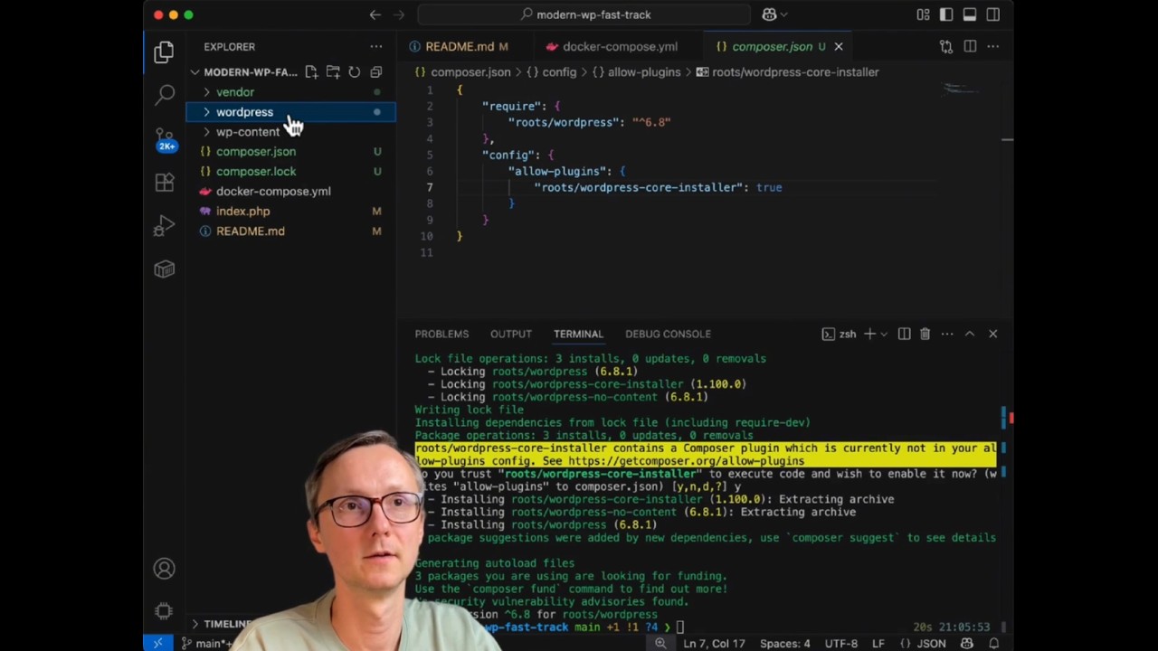 Adding WordPress as a Dependency Using Composer
