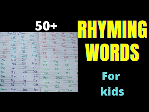 Rhyming Words /Rhyming Words in English/Rhyming Words 50+
