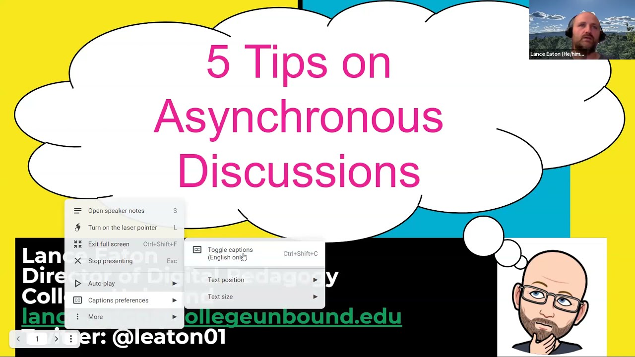 5 Tips - Tips on Asynchronous Discussions