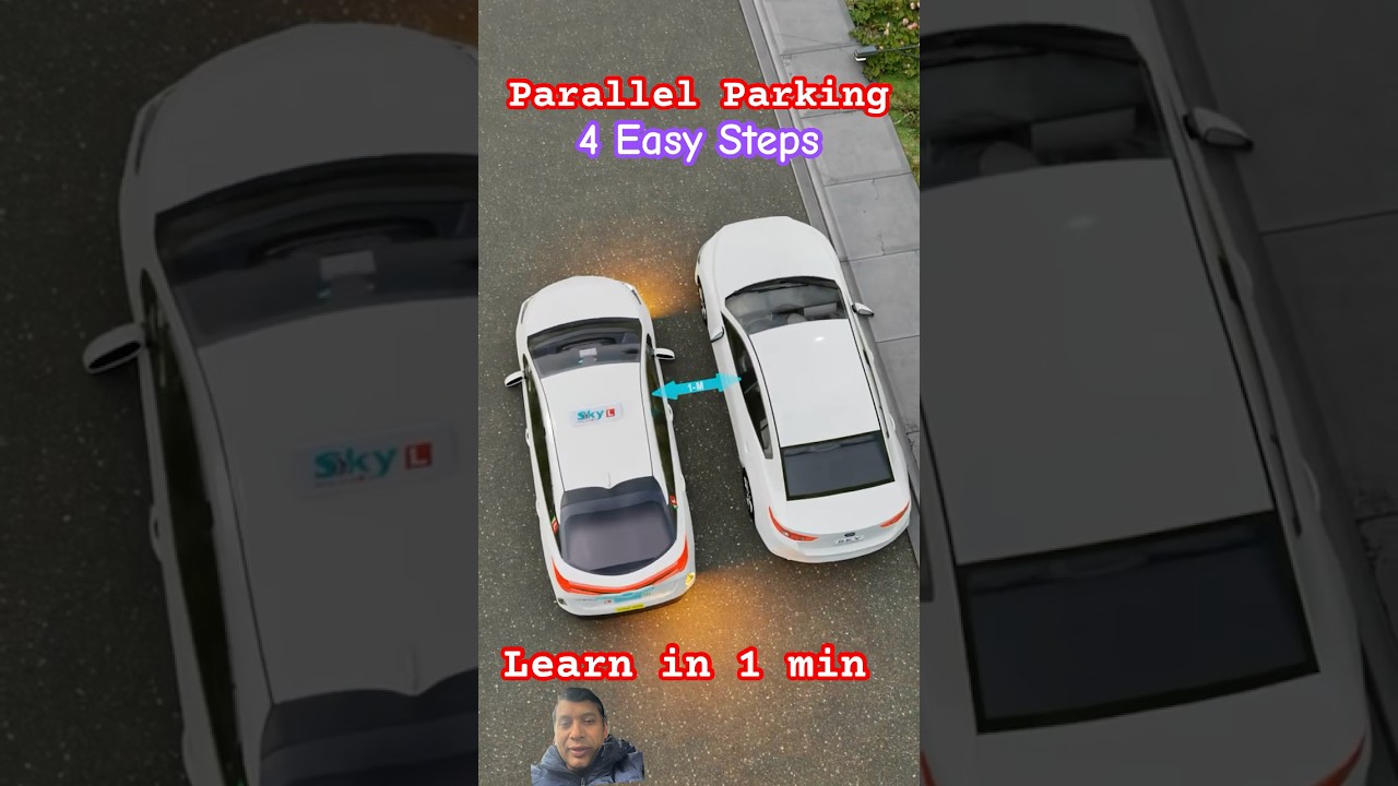 Parallel Parking Lesson | parallel parking tutorial: 4 steps