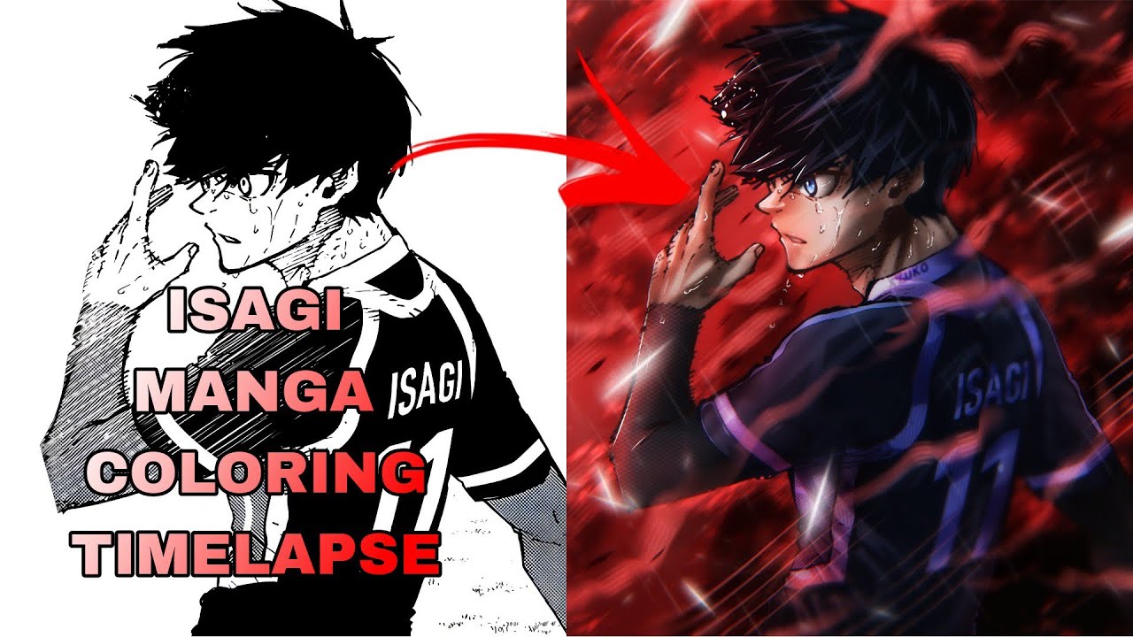 ISAGI | BLUELOCK MANGA, DIGITAL COLORING TIMELAPSE
