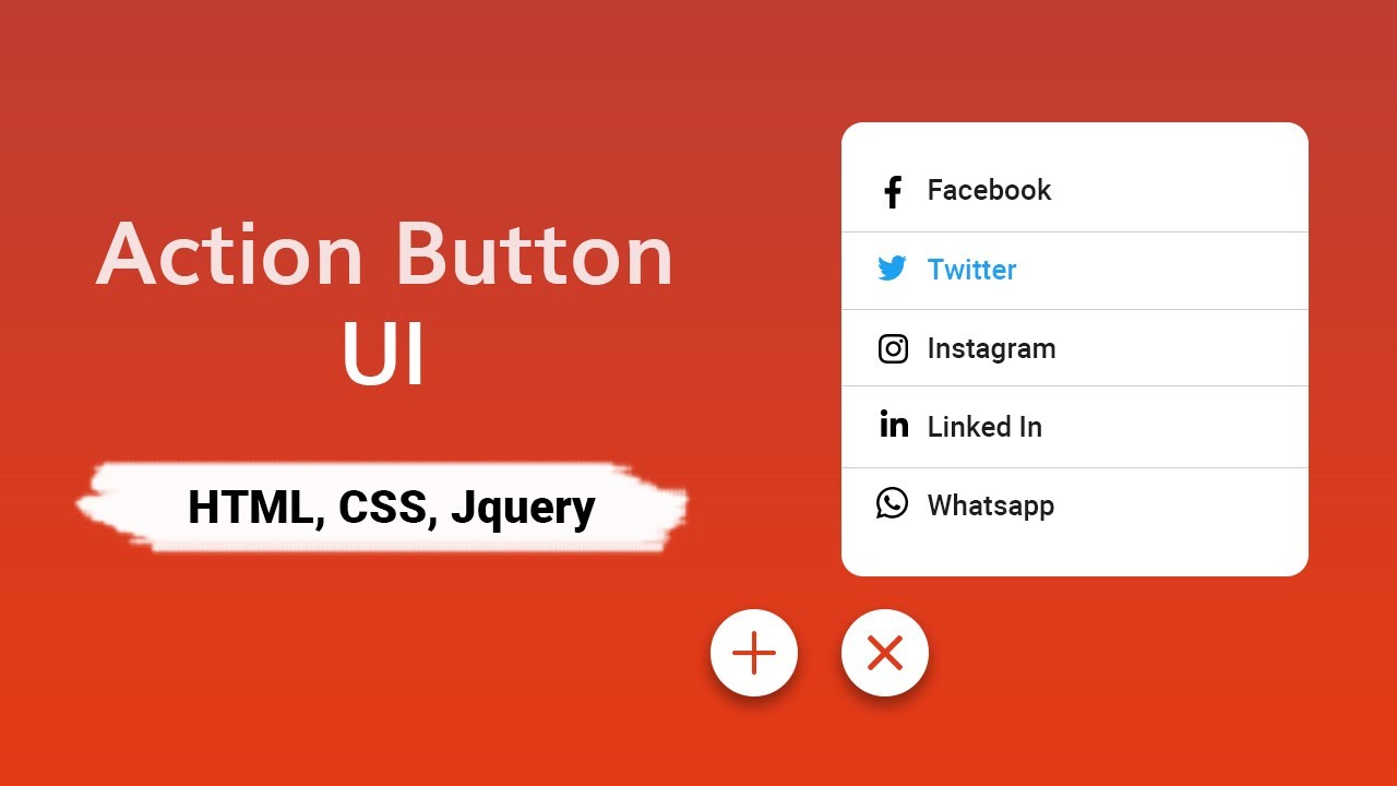Floating Action Button in Html, Css & Jquery