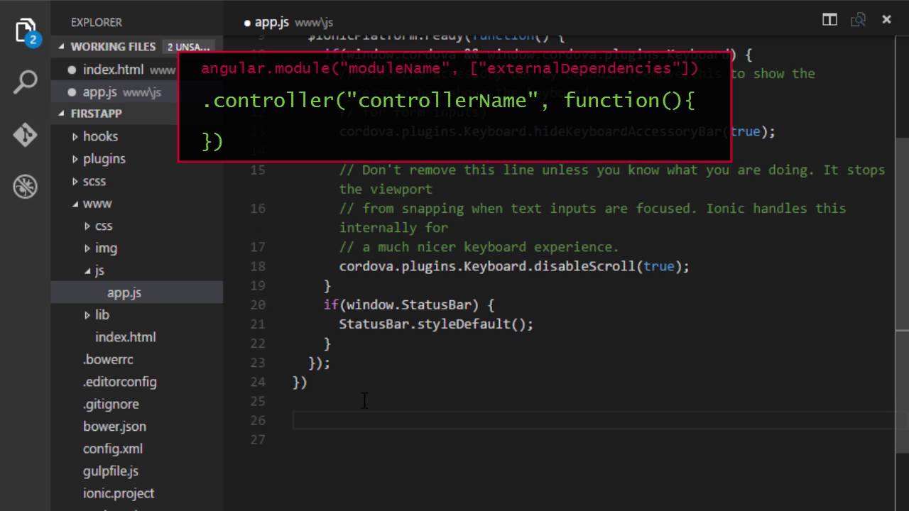 11 Ionic Basics: Controllers and $scope