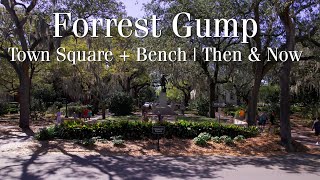 Forrest Gump (1994) -  Town Square + Bench Filming Location | Then & Now (4K)