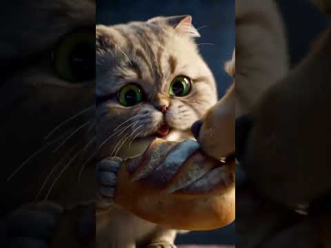"Hungry Cat and the Old Dog 🐾 | Heart Touching Animal Story | #cat #dog #cartoon #shorts #animation"
