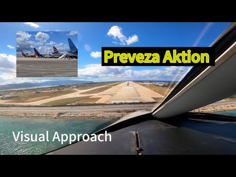 Visual Approach Runway 24 Preveza Aktion Airport | PVK / LGPZ