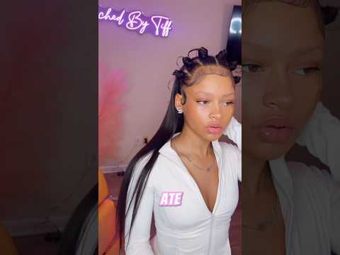 “Half Bantu Knots Half Quick Weave. My daughter stay putting me to work! #bantuknots
